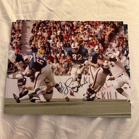 Art | Oj Simpson Autographed 8x1 Color Photo Buffalo Bills Original ...